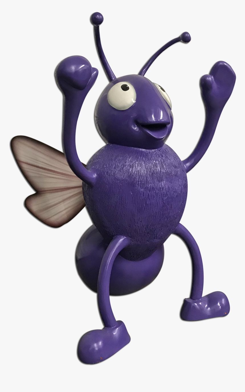 Purple Flying Bug - Figurine, HD Png Download , Transparent Png Image ...