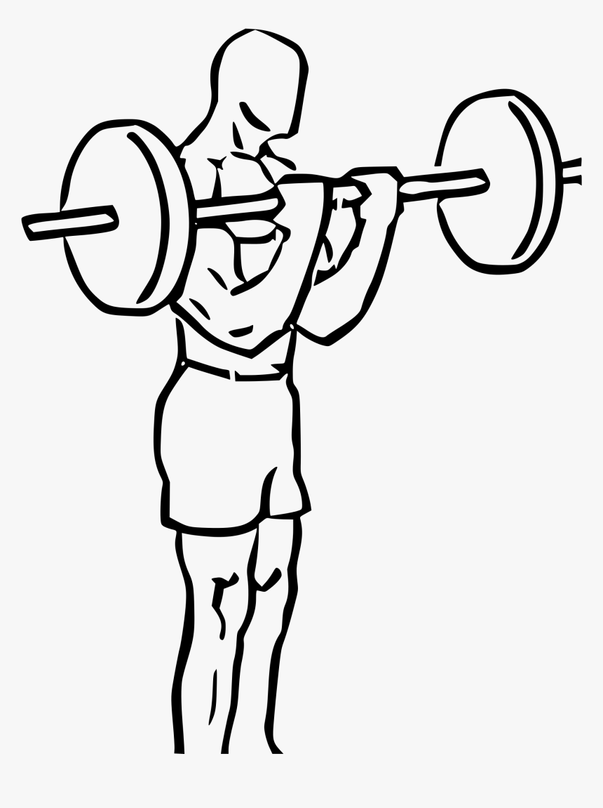 Bicep Barbell Curl Drawing, HD Png Download , Transparent Png Image ...