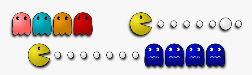 Pac Man Pac Man - Pac Man Chasing Ghosts, HD Png Download , Transparent Png Image - PNGitem