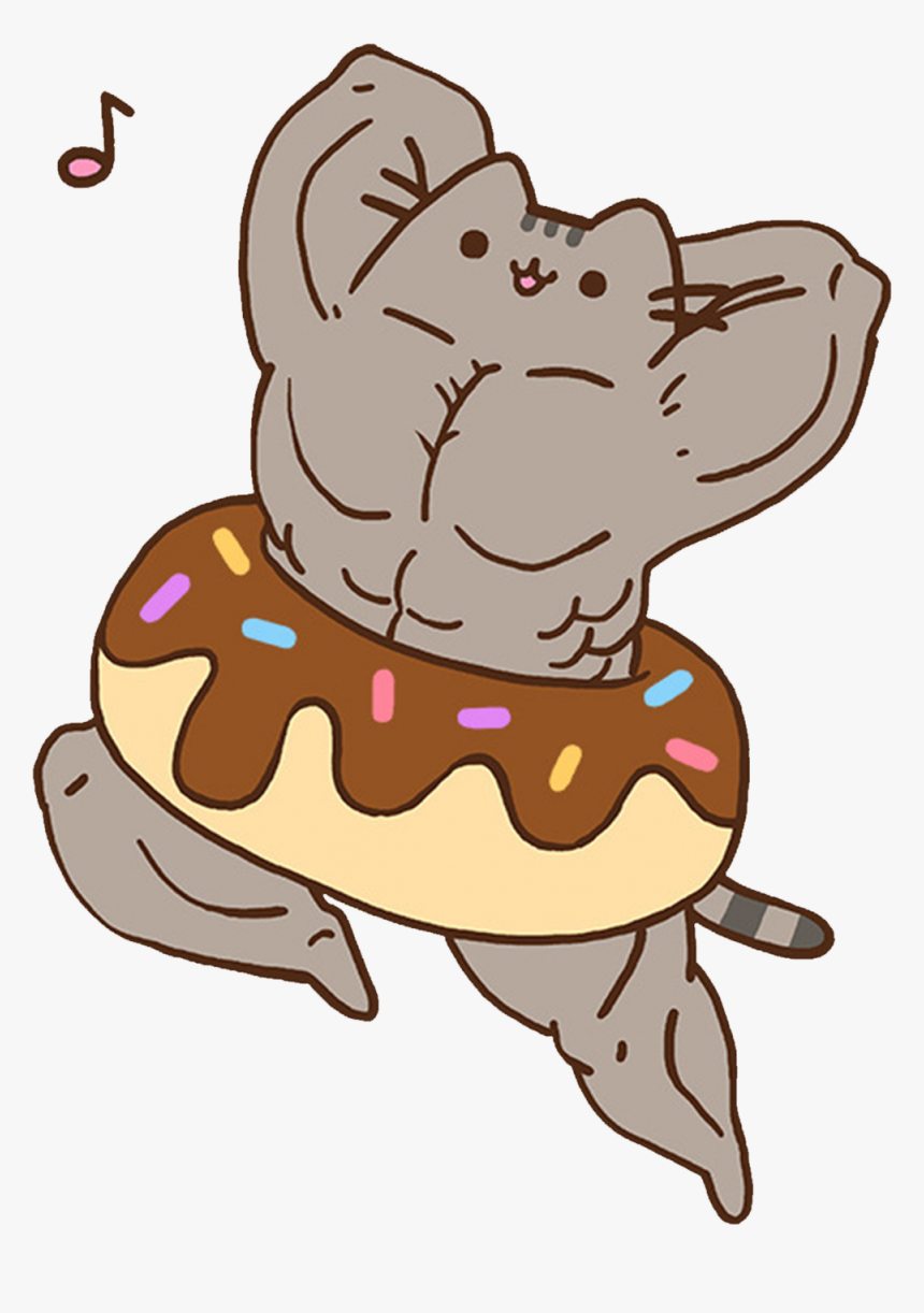 Swole Pusheen - Pusheen Muscles, HD Png Download , Transparent Png ...