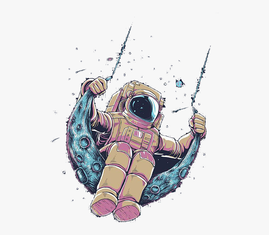 Drawing Of Astronaut On Moon