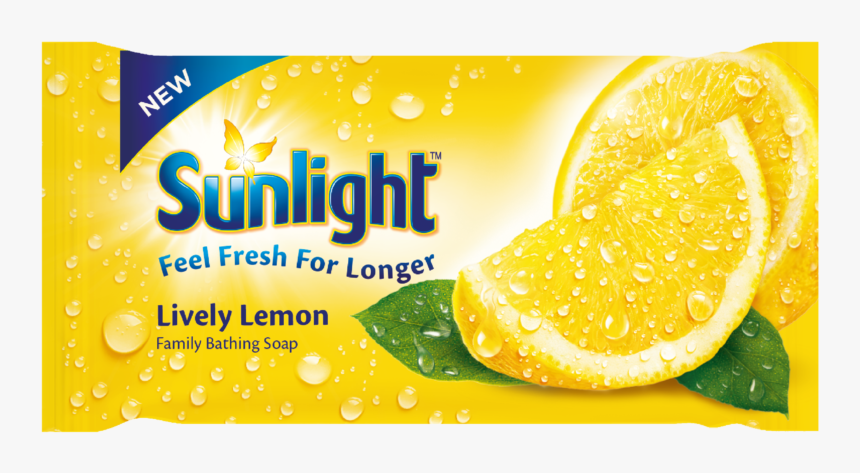Sunlight Lively Lemon Bathing Soap - Sunlight Bath Soap Transparent, HD ...