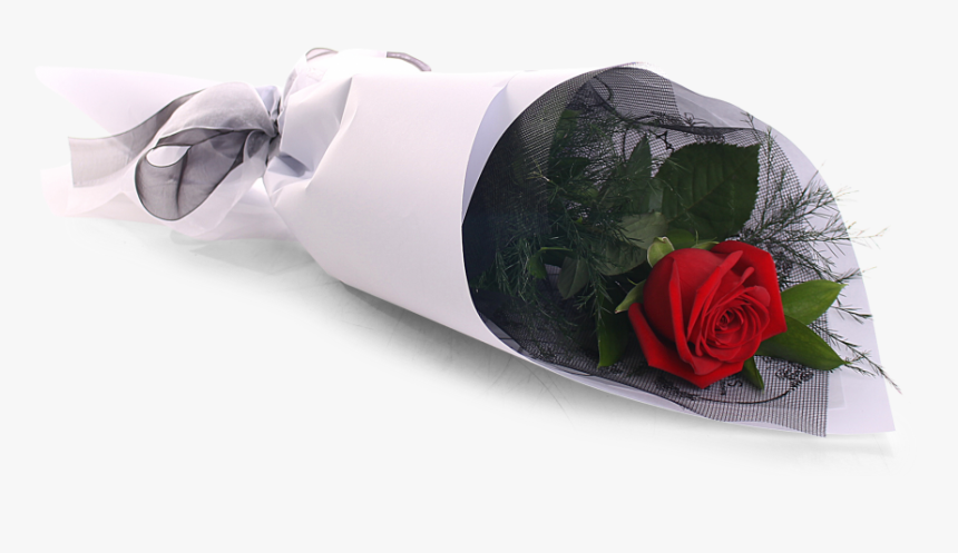 Single Red Rose - Single Red Rose Bouquet, HD Png Download ...