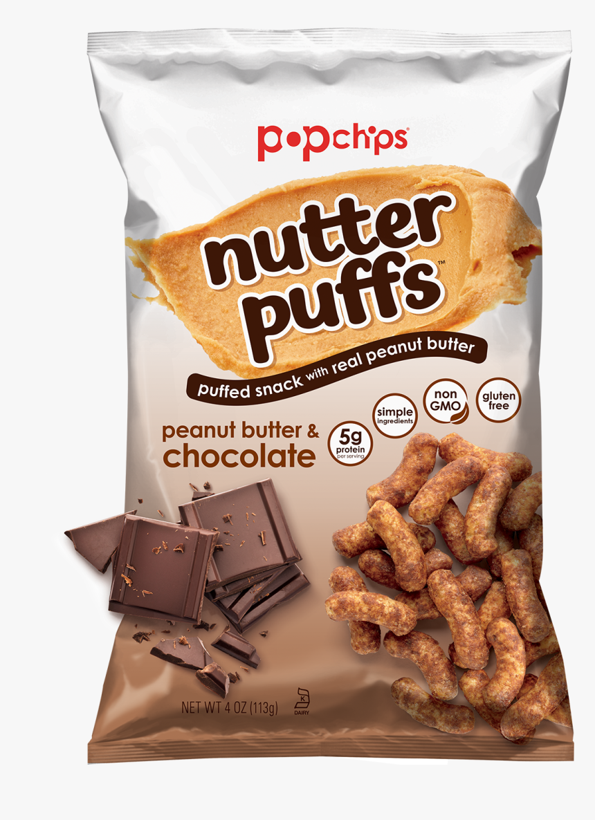 4oz Bag Of Peanut Butter And Chocolate Nutter Puffs - Popchips Peanut ...