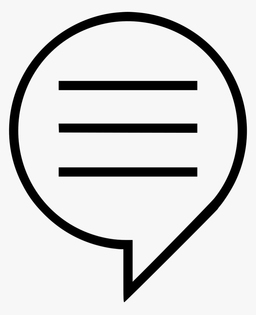 Speech Bubble Text Message Sms Communication - Circle, HD Png Download ...