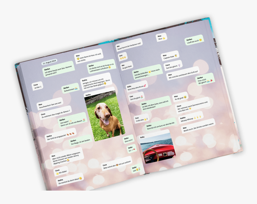 Turn Text Messages Into A Book Bubble Print Whatsapp HD Png Download