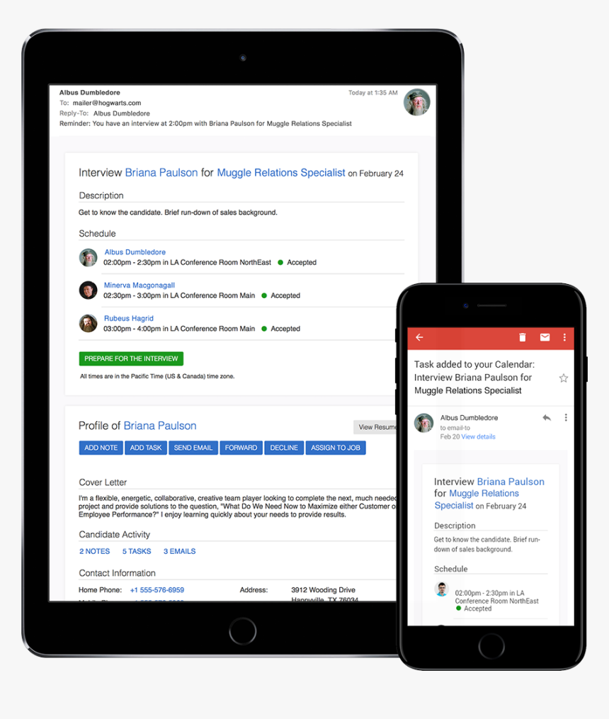 Notification Email For A Scheduled Interview On Phone - Iphone, HD Png ...