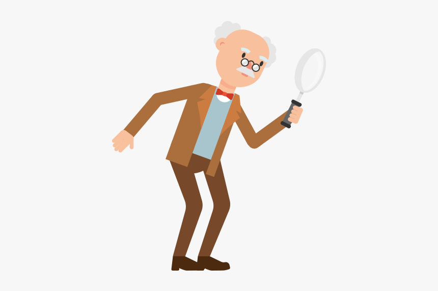 Holding Magnifying Glass Cartoon, HD Png Download , Transparent Png ...