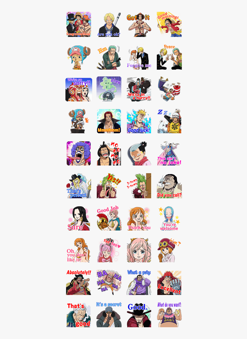 One Piece - Onepiece Sticker Line, HD Png Download , Transparent Png ...