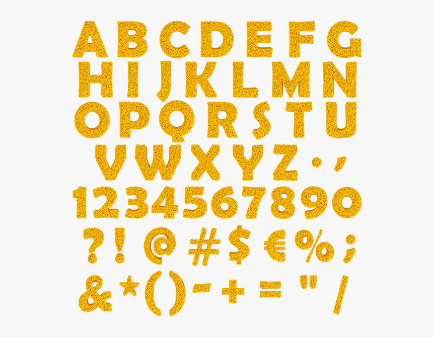 Yellow Sponge Letters - Sponge Font, HD Png Download , Transparent Png ...