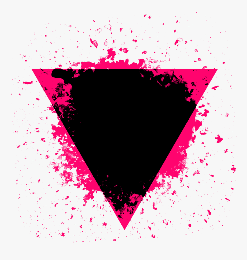 #black #splash #paint #splatter #drops #triangleart - Triangle, HD Png ...