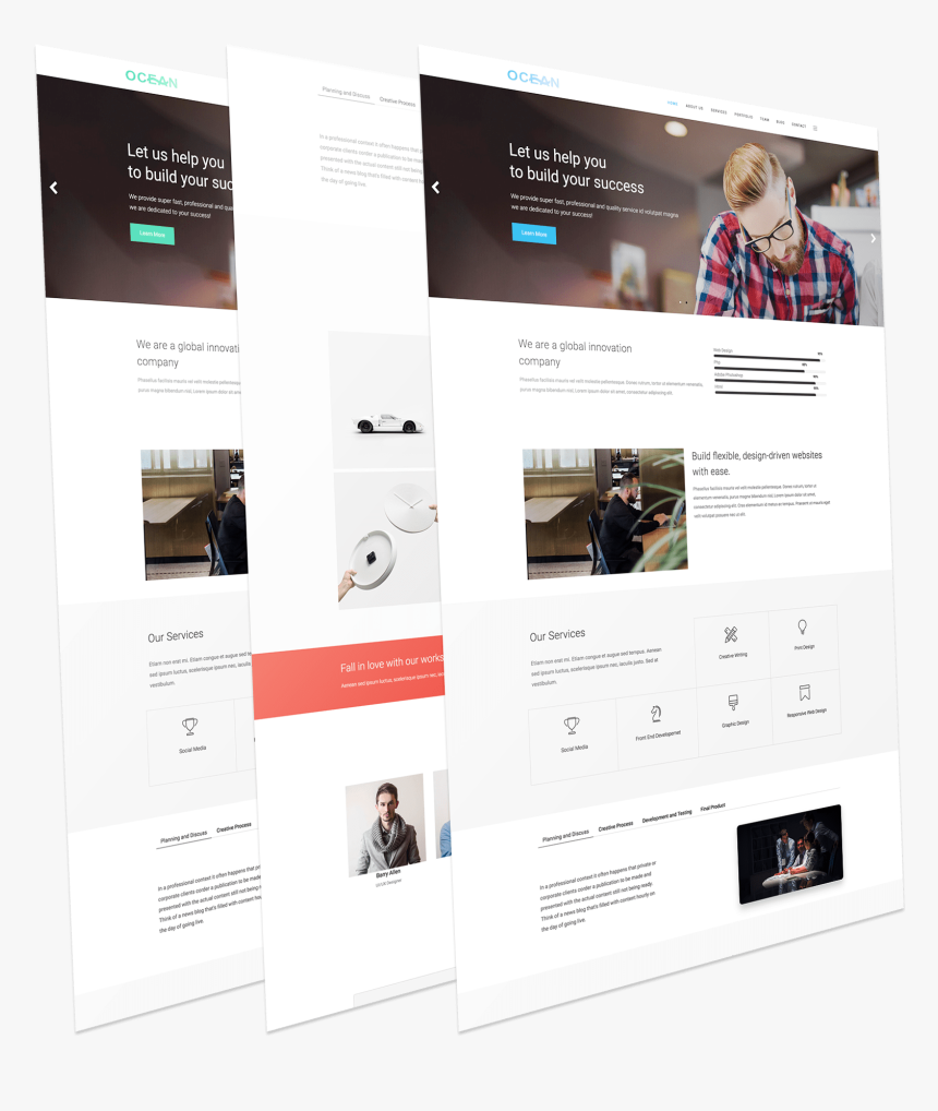 One Page Joomla Template - Online Advertising, HD Png Download ...