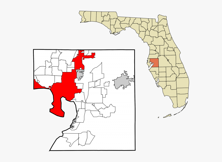 Tampa Florida Map From Upload - Ponte Vedra Beach Florida Map, HD Png ...