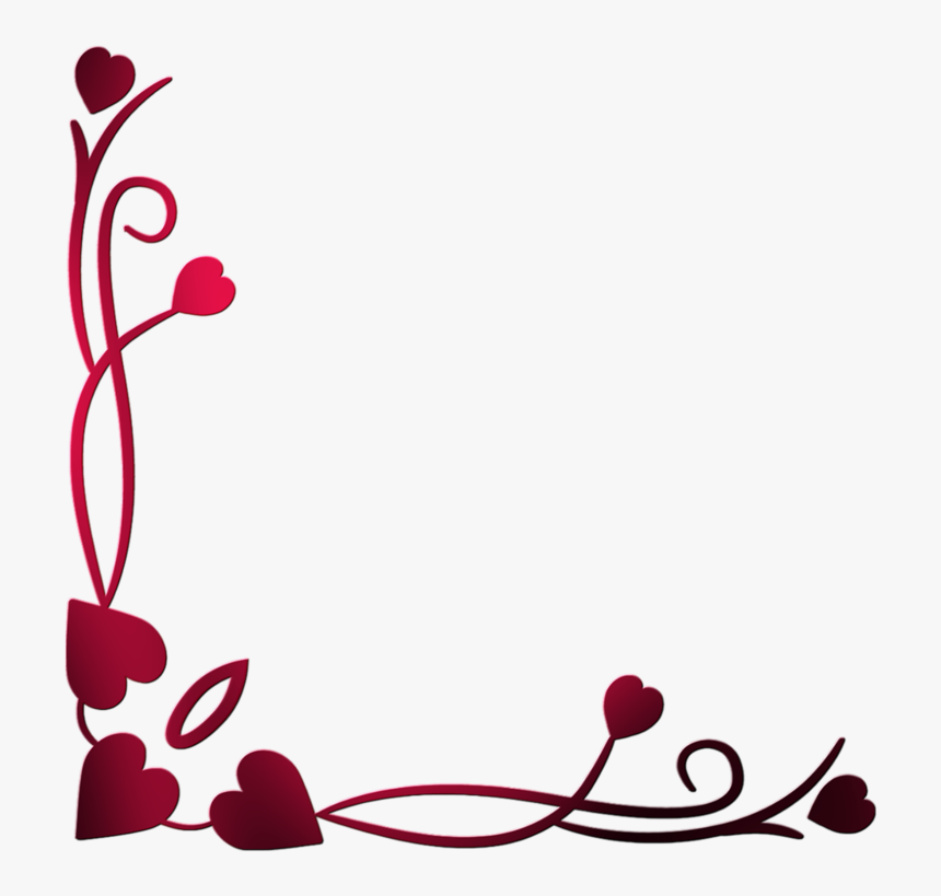 Love Blogger Valentine S Day - Heart Design Border Png, Transparent Png ...