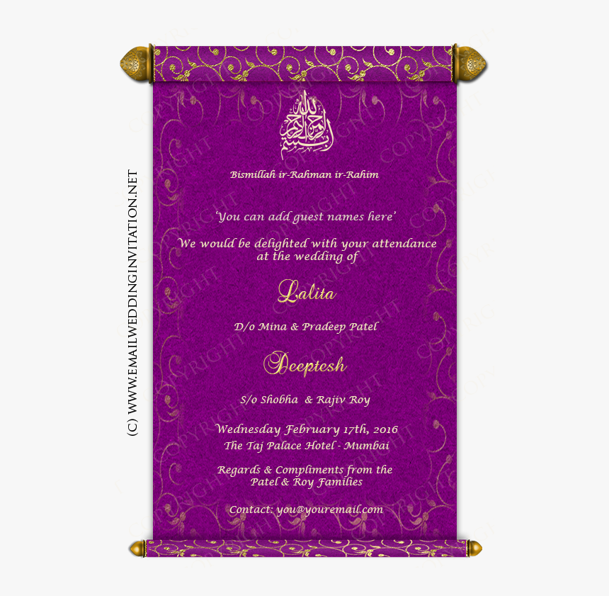 Islamic Wedding Card Templates Free Download