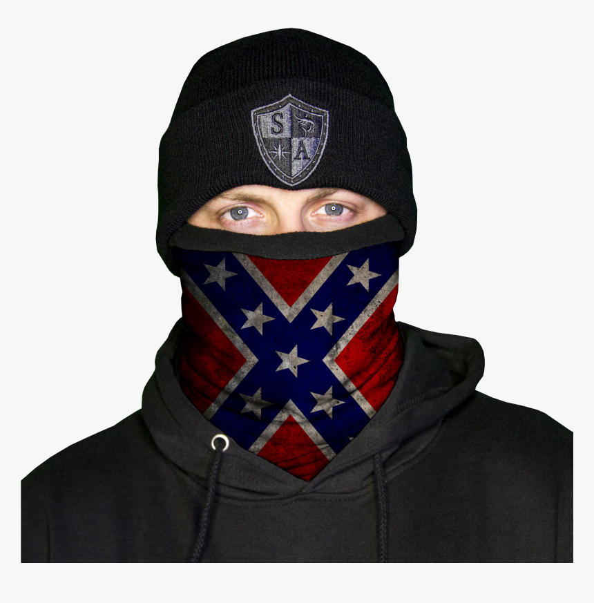 Beanie Fleece Rebel Flag - Pack Face Shields Black, HD Png Download ...