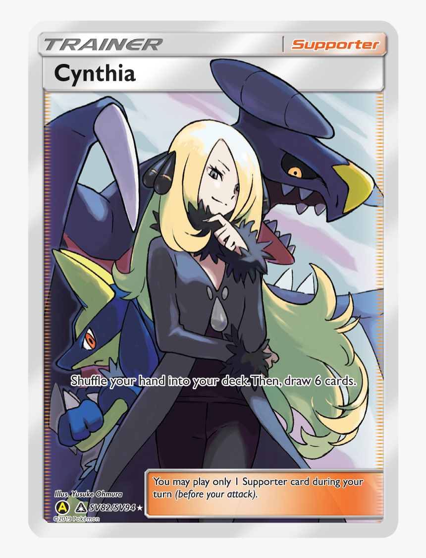 Pokemon Tcg Cynthia Full Art, HD Png Download , Transparent Png Image ...