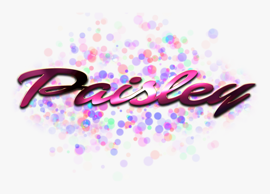 Paisley Name Logo Bokeh Png - Graphic Design, Transparent Png ...