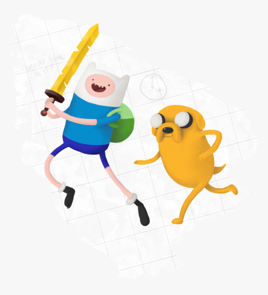Finn And Jake Adventure Time Fanart - Cartoon, HD Png Download ...