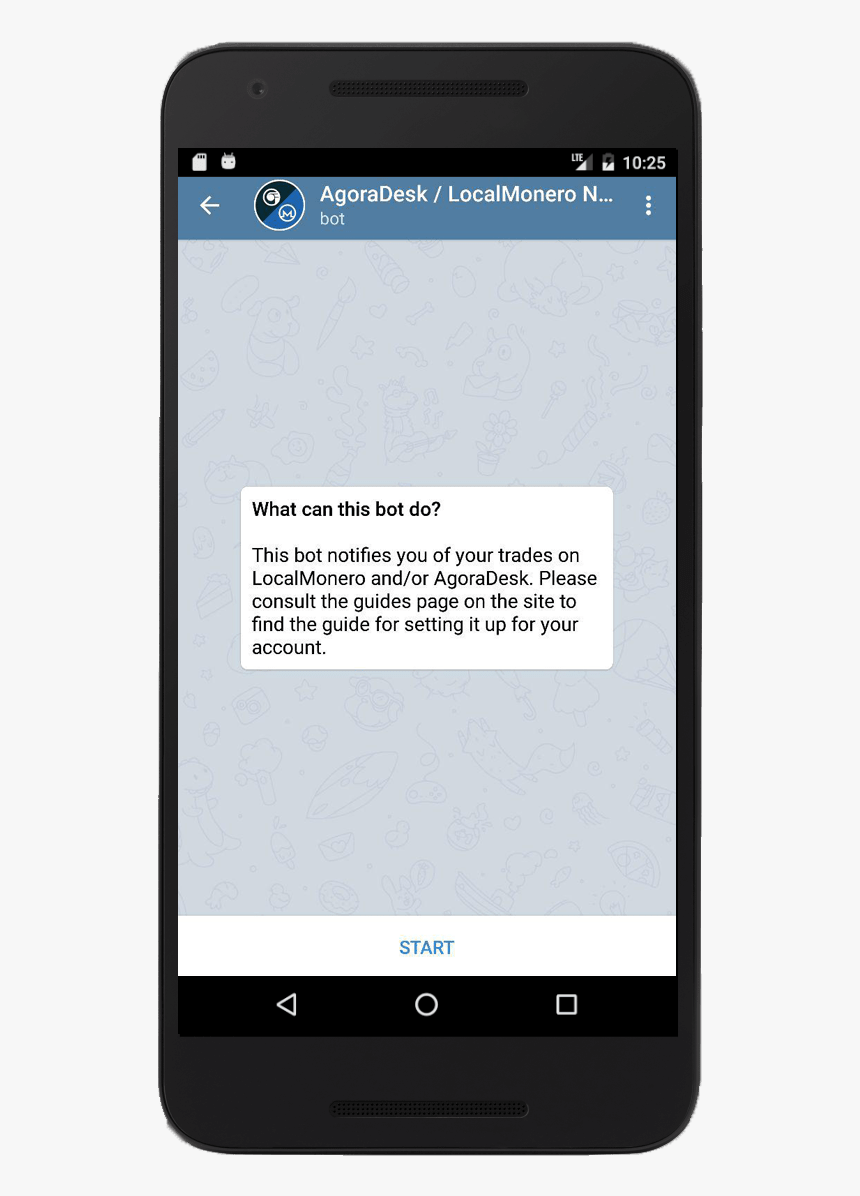 Phone With Telegram App Initial Chat Screen With Localmonero ...