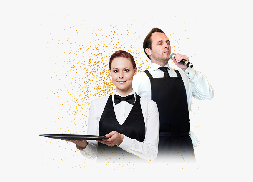 Singing-waiters - Singing Chef Waiter Ireland, HD Png Download ...