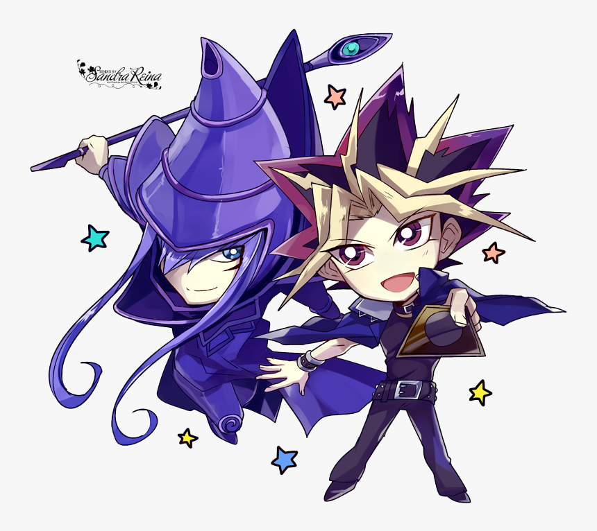 Chibi, Png, And Yu Gi Oh Image - Dark Magician And Yugi Atem ...