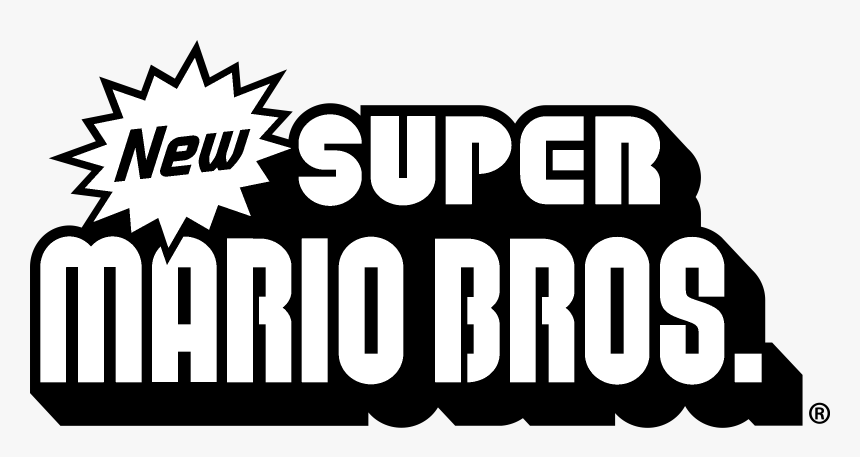Super Mario Logo Black, HD Png Download , Transparent Png Image - PNGitem