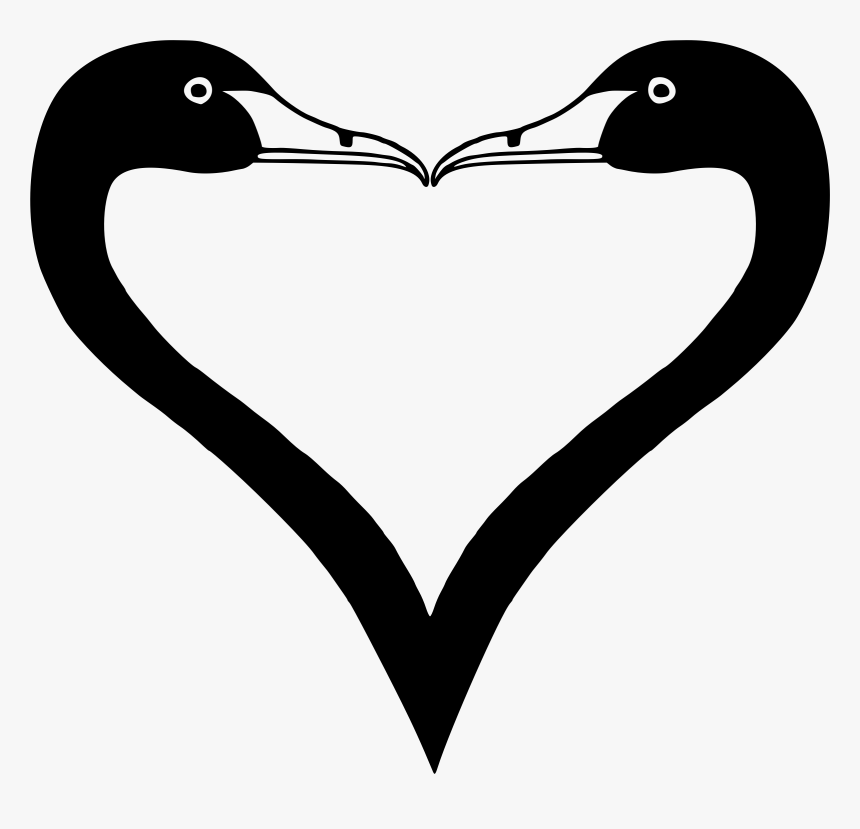 Duck Goose Waterfowl Heart Drawing - Duck Heart Drawings, HD Png ...