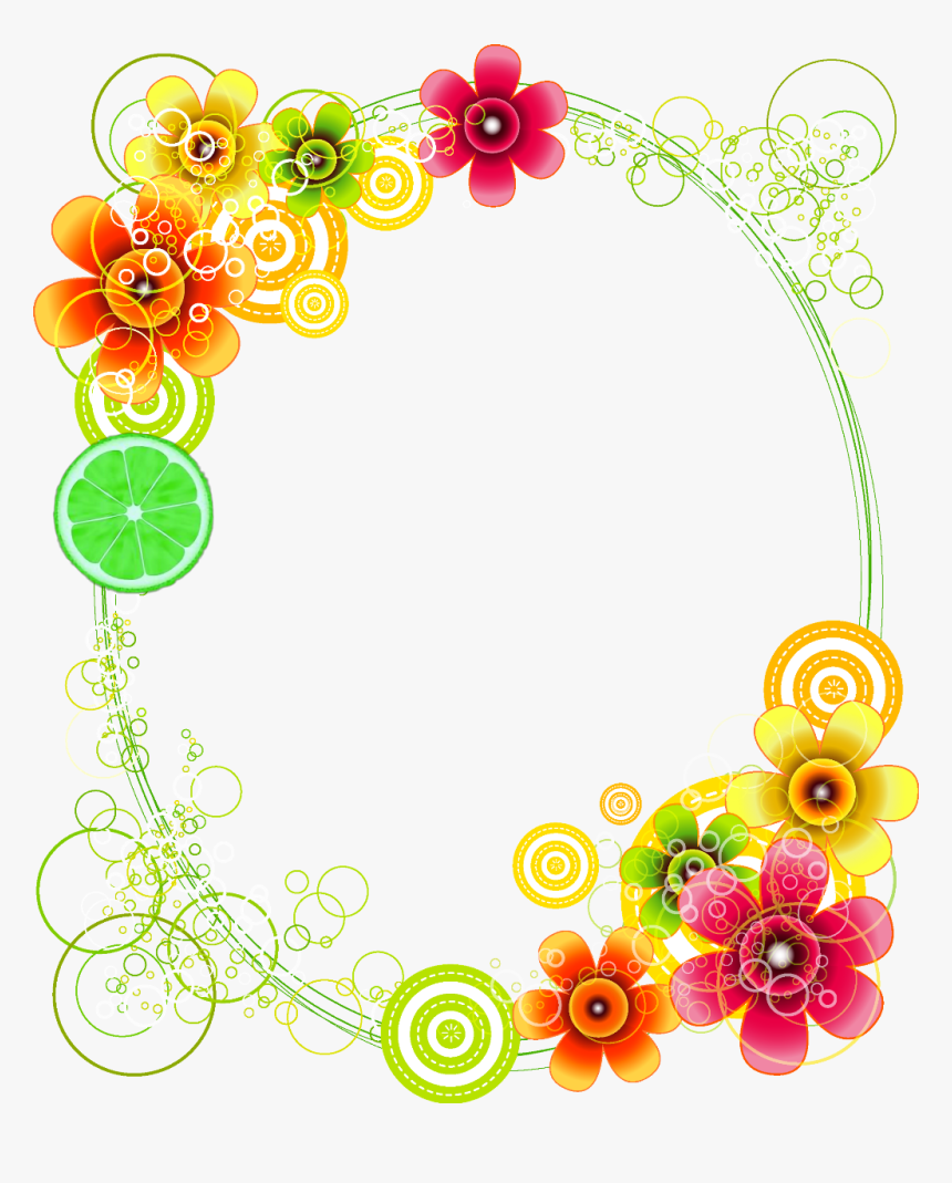 Mq Flowers Flower Circle Circles - Flower Png Frame Circle, Transparent ...