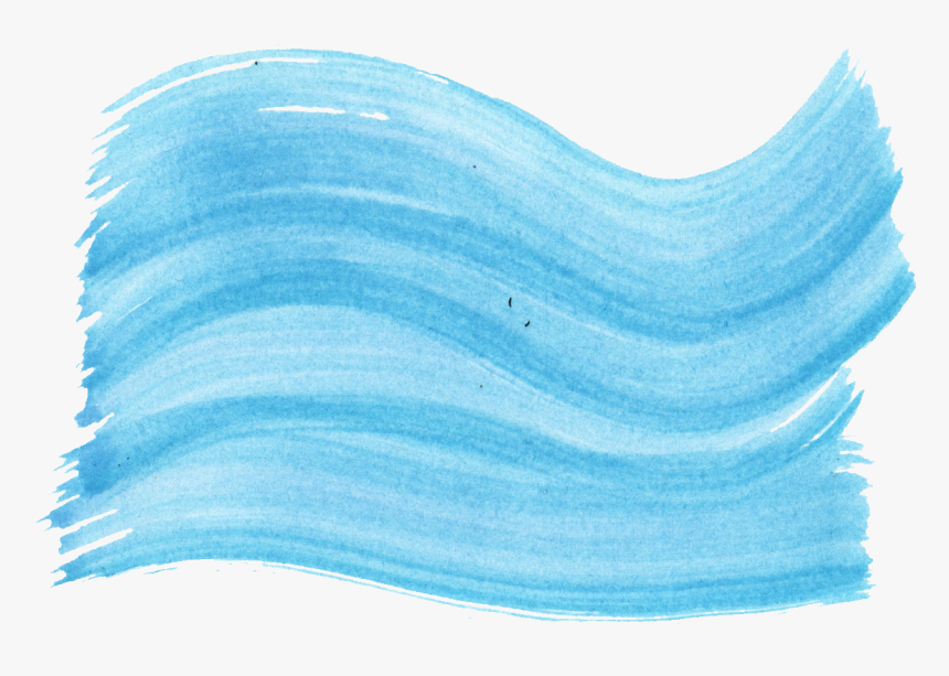 Blue Watercolor Brush Stroke Wave , Png Download - Watercolour Brush ...