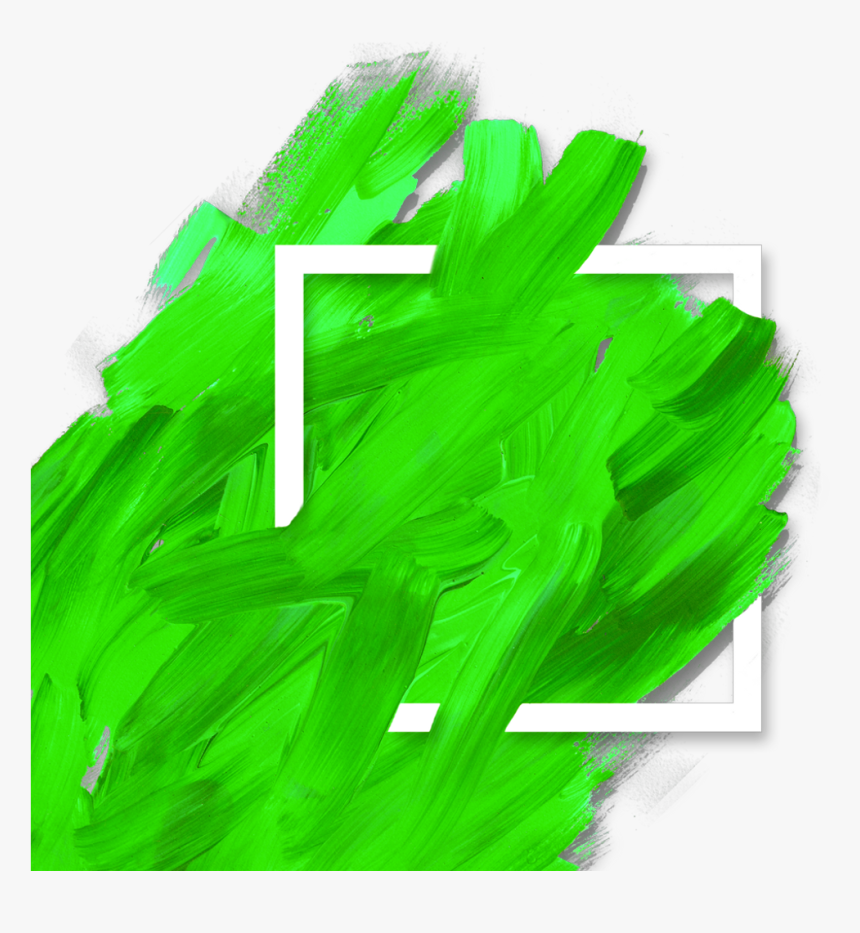 Ftestickers Background Watercolor Frame Green - Brush Stroke Acrylic ...