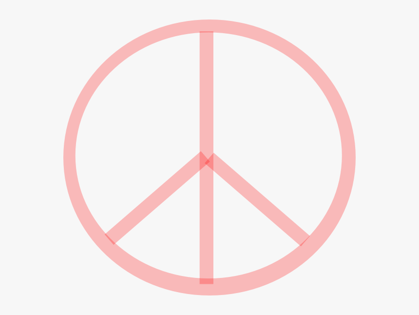Red Transparent Peace Clip Art - Thin Peace Sign Outline, HD Png ...