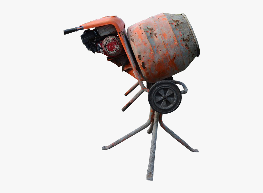 Petrol Cement Mixer - Concrete Mixer Transparent Background, HD Png ...