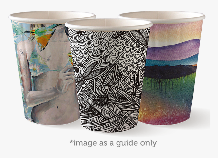 Biopak Coffee Cup Art Series Beach, HD Png Download , Transparent Png ...