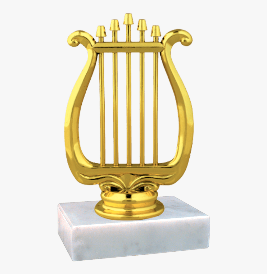 Standard Trophy In Marble Base - Gold Lyre, HD Png Download ...
