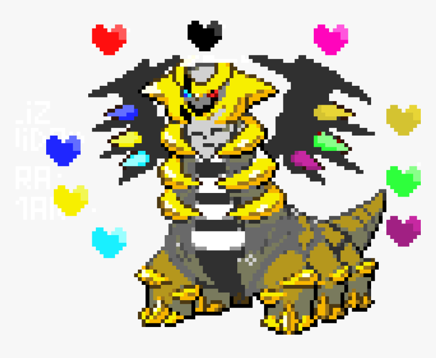Giratina Pixel Art, HD Png Download , Transparent Png Image - PNGitem