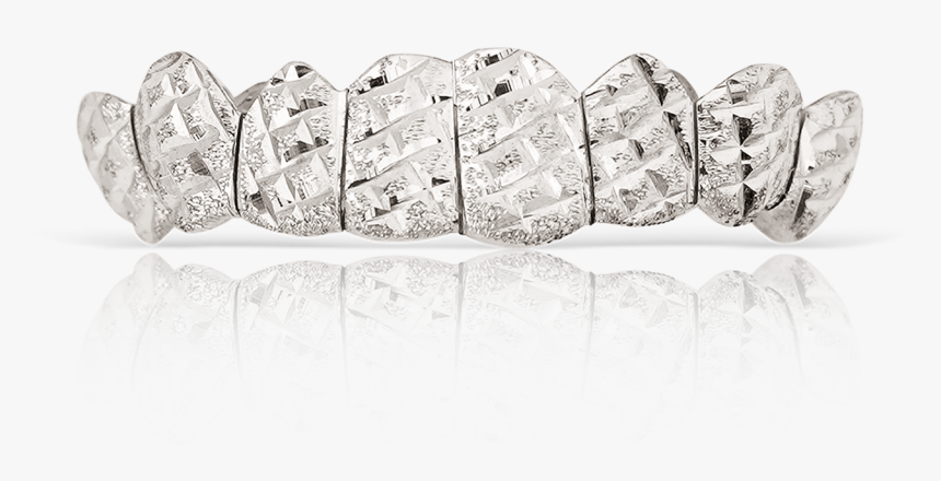 Polished Diamond Cut White Gold Teeth - Engagement Ring, HD Png ...