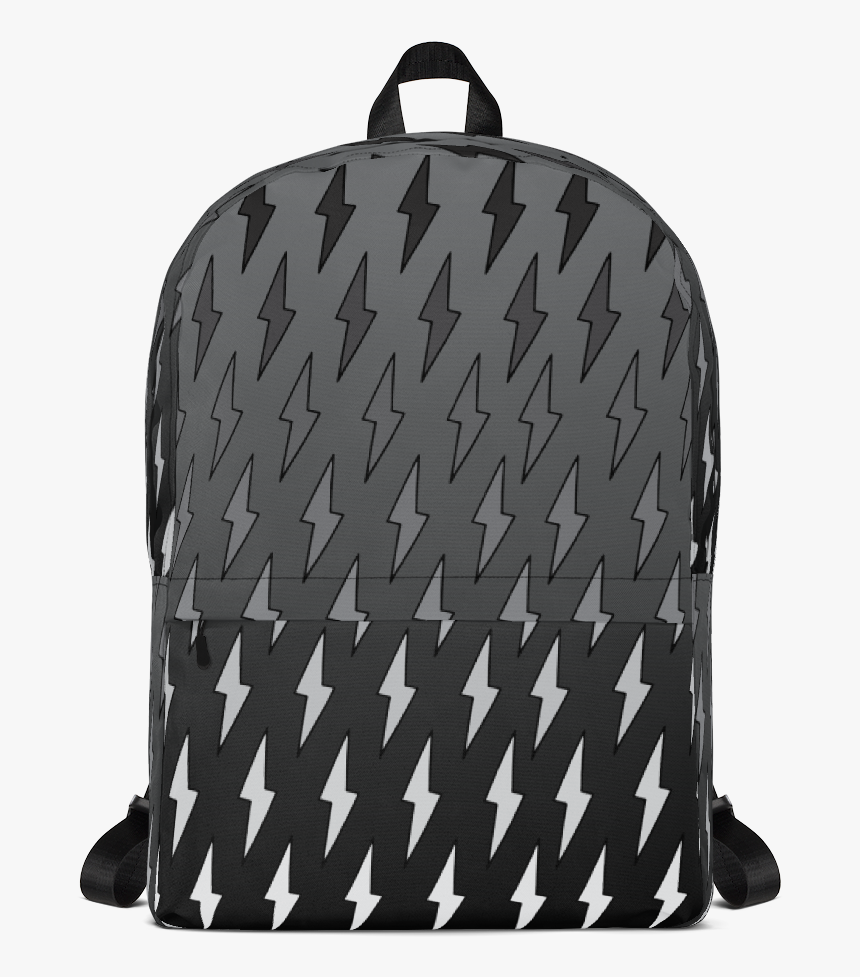 Gray Ombre Lightning Bolts Backpack - Kraken Backpack, HD Png Download ...