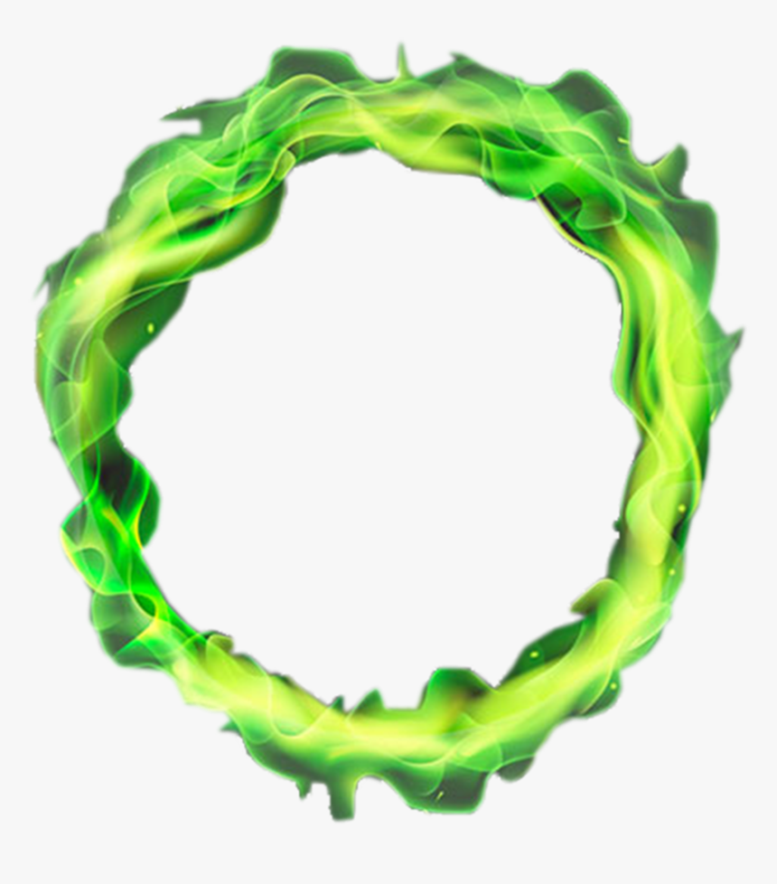 Green Circle Flames Png Download - Circle Fire Effect Png, Transparent ...