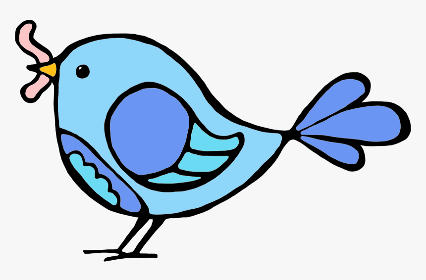 Clip Art Of Bird With Worm Or - Bird And Worm Clipart, HD Png Download ...