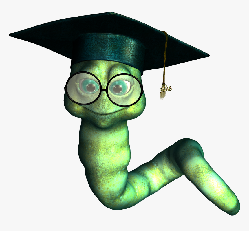 Transparent Graduate Clipart - Book Worm No Background, HD Png Download ...