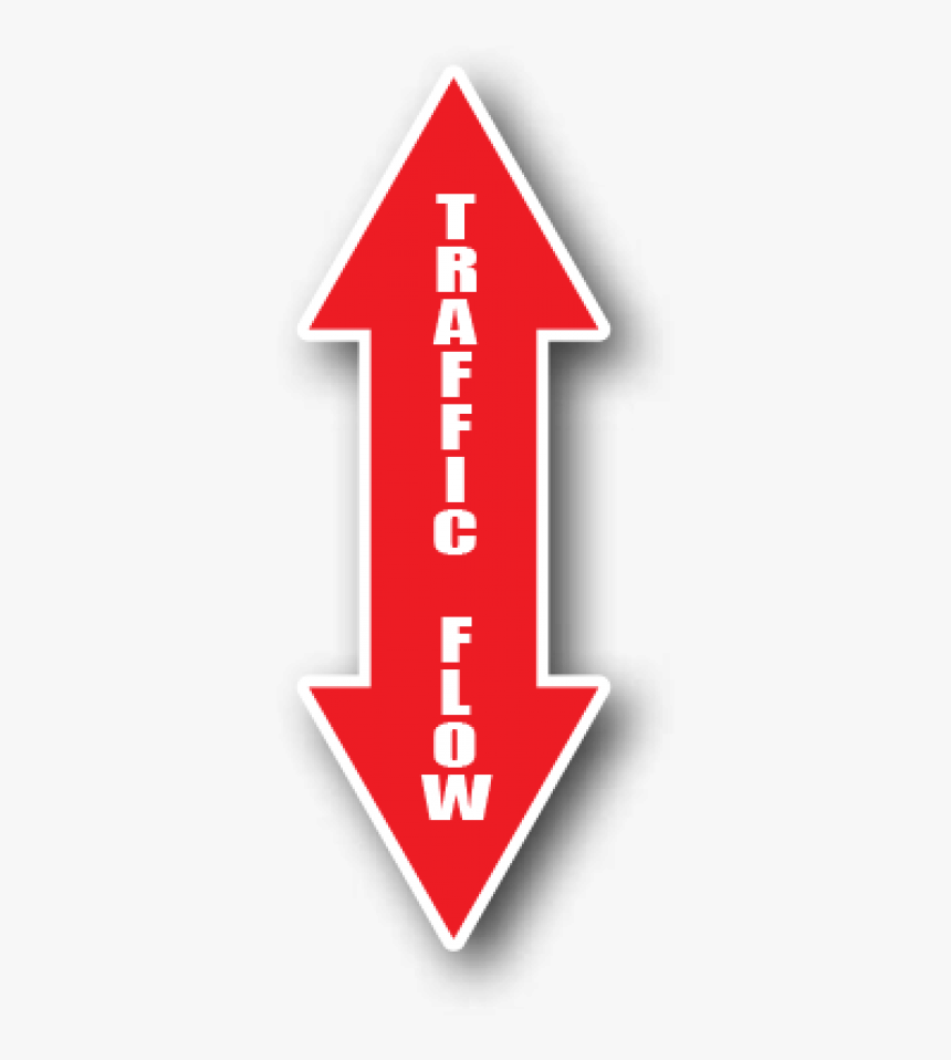 Floor Marking Red Arrows, Traffic Flow Both Ways - Sign, HD Png ...
