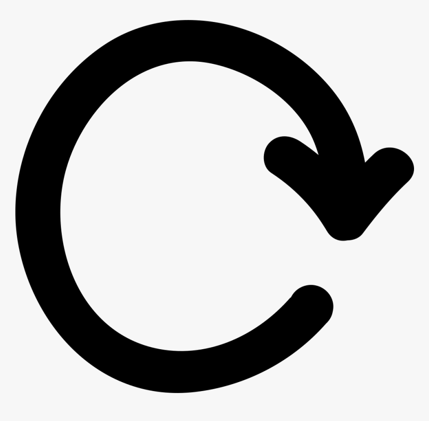 Repeat Hand Drawn Circular Arrow Symbol - Repeat Symbol, HD Png ...