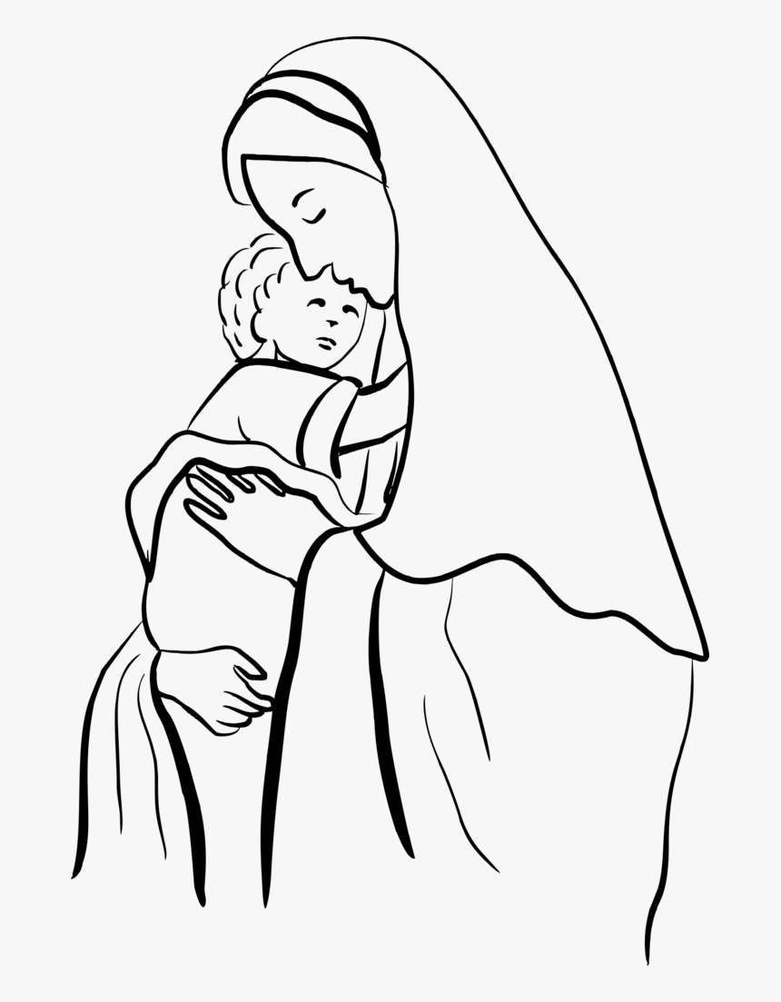 Mary And Jesus Clipart, HD Png Download , Transparent Png Image - PNGitem
