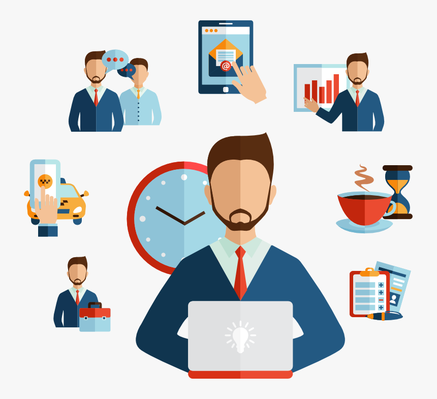 Learning - Daily Routine Business Man, HD Png Download , Transparent ...