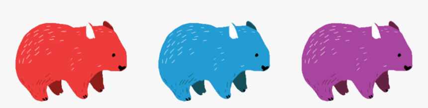 One Red, One Blue And One Purple - Illustration, HD Png Download ...