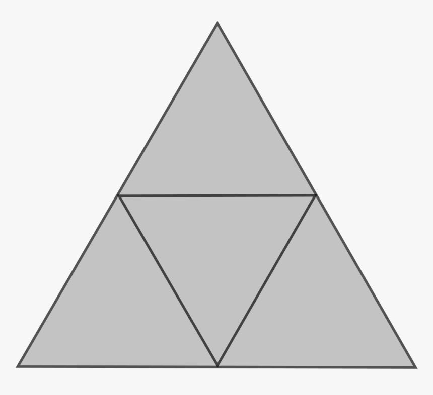 Triangle Cut Into Quarters, HD Png Download , Transparent Png Image ...