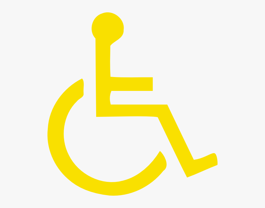 Light Yellow Handicapped Symbol Svg Clip Arts - Person With Disability ...