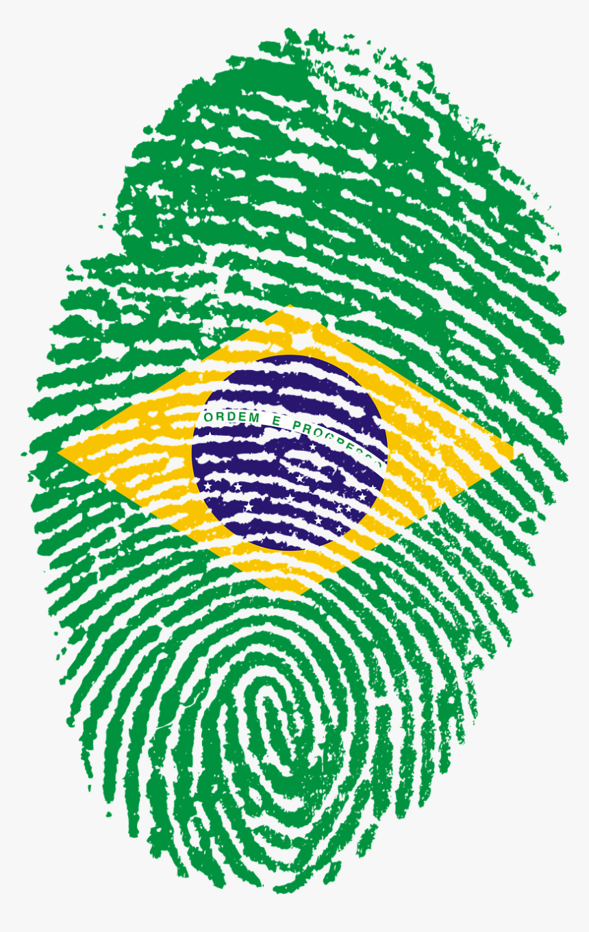 South America Visa Brazil Passport Stamp - Brazil Flag Fingerprint, HD ...