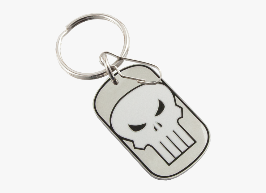 Picture Of Marvel Punisher Tag Enamel Key Chain - Keychain, HD Png ...